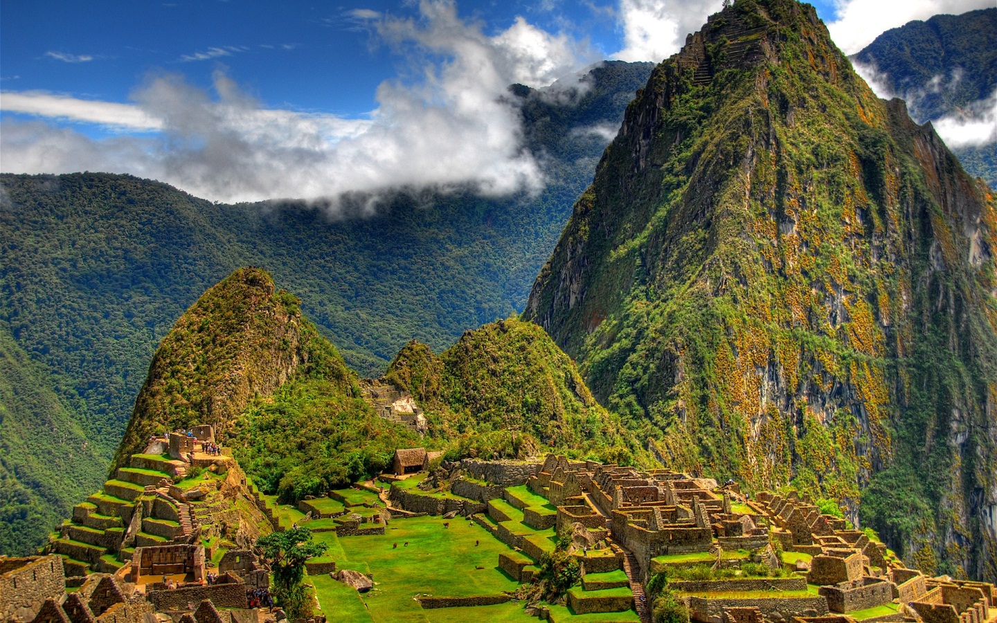 Papel de Parede Montanha Huayna Picchu, Ruínas de Machu Picchu, Perú ...